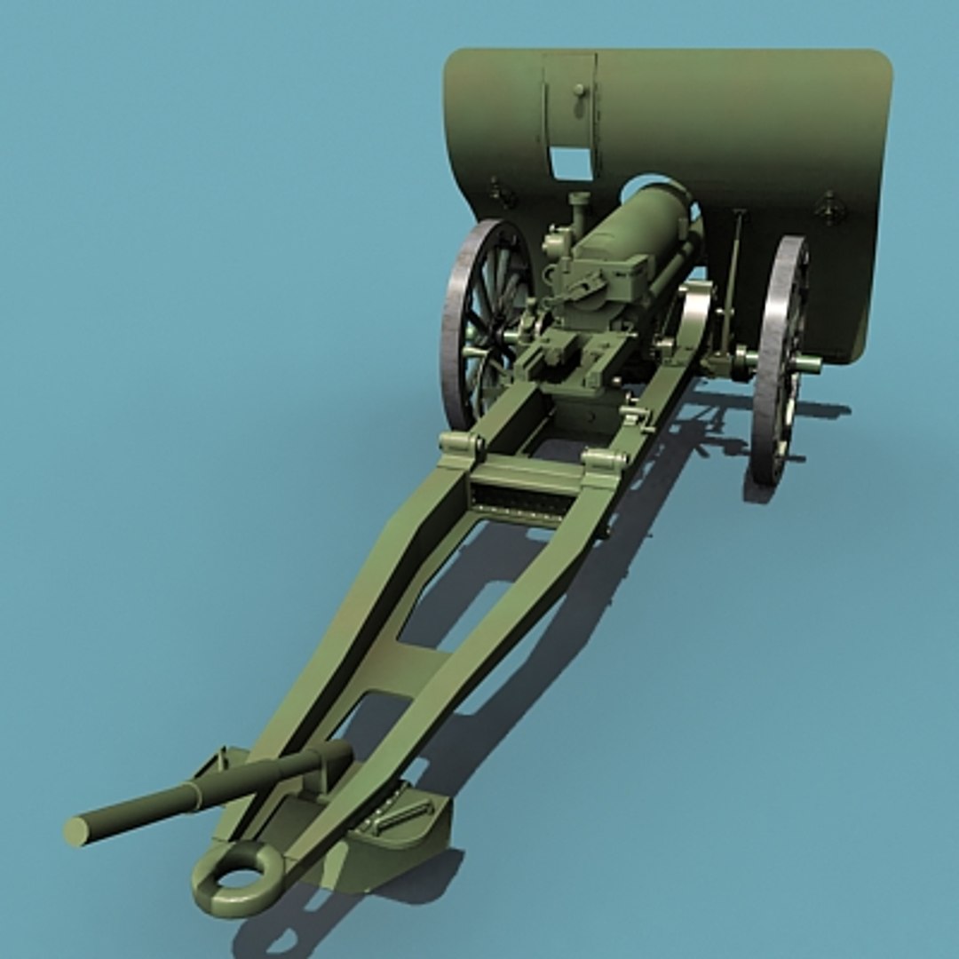 3d model of russian gun wwi