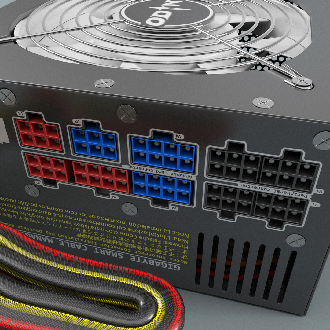 pc power supply units 3d model