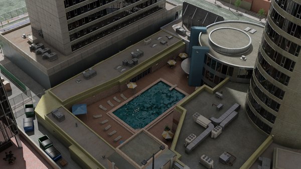 3d model city lights street