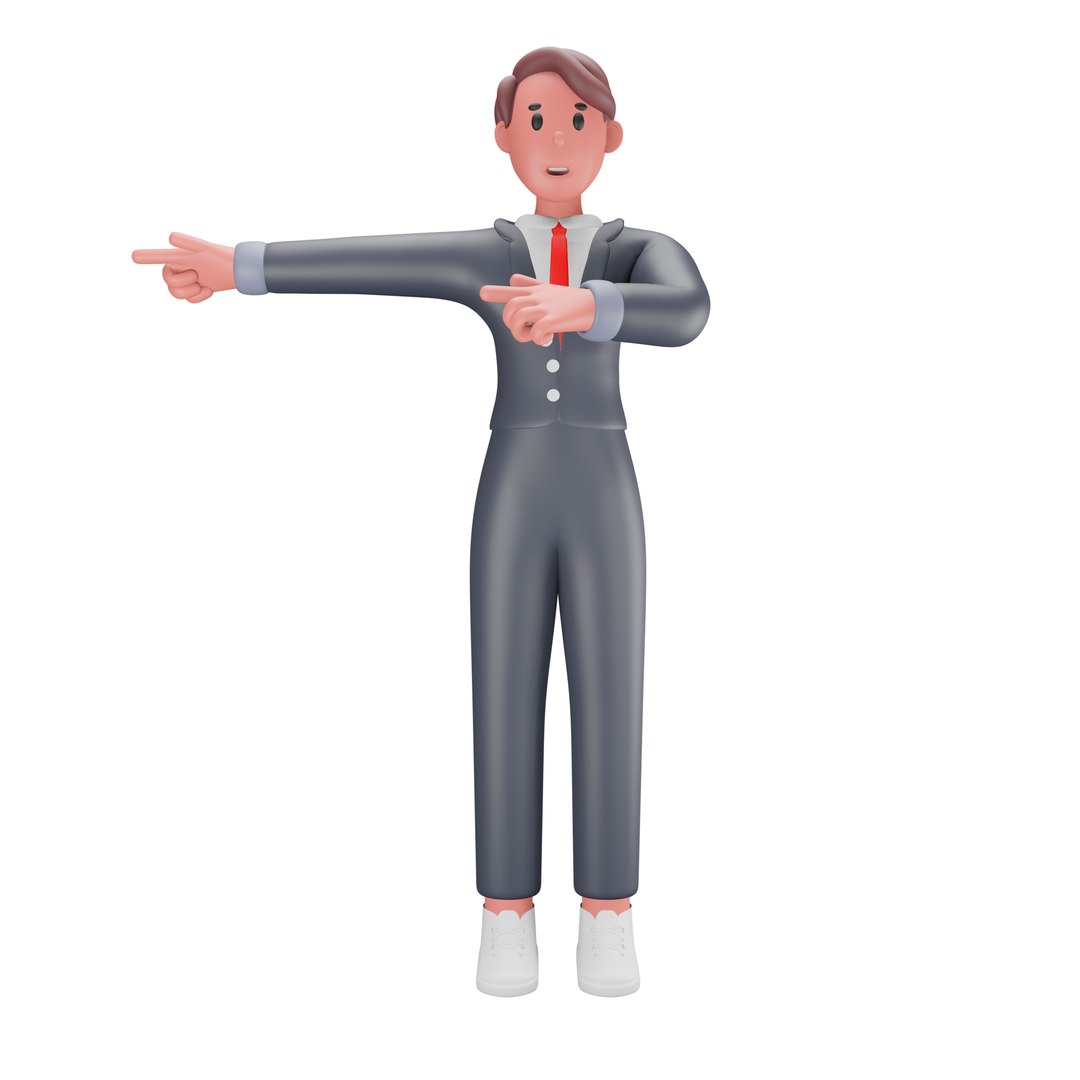 Cartoon Businessman 3D - TurboSquid 1915569