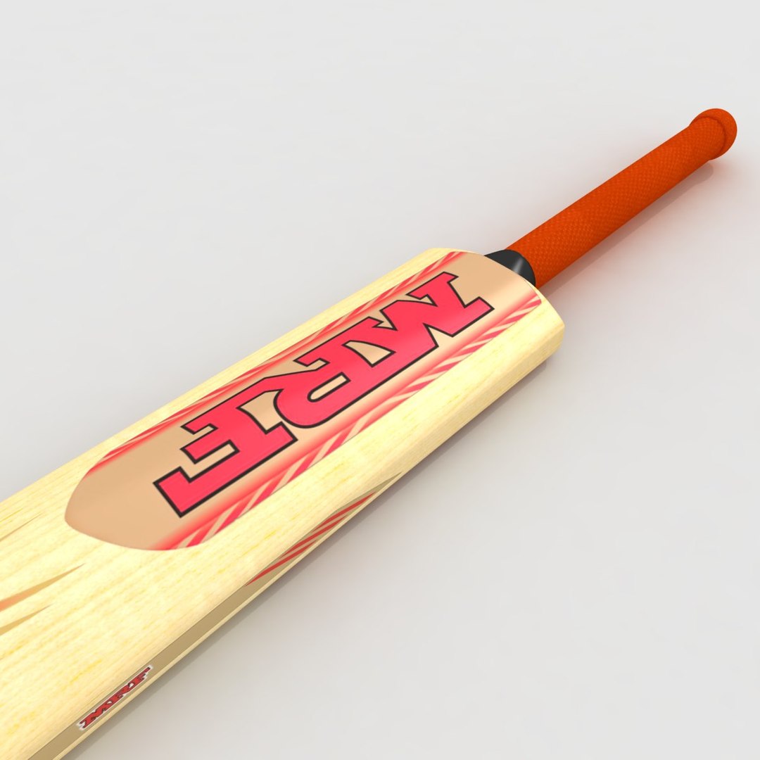 3d Model Bat Mrf Wooden Cricket