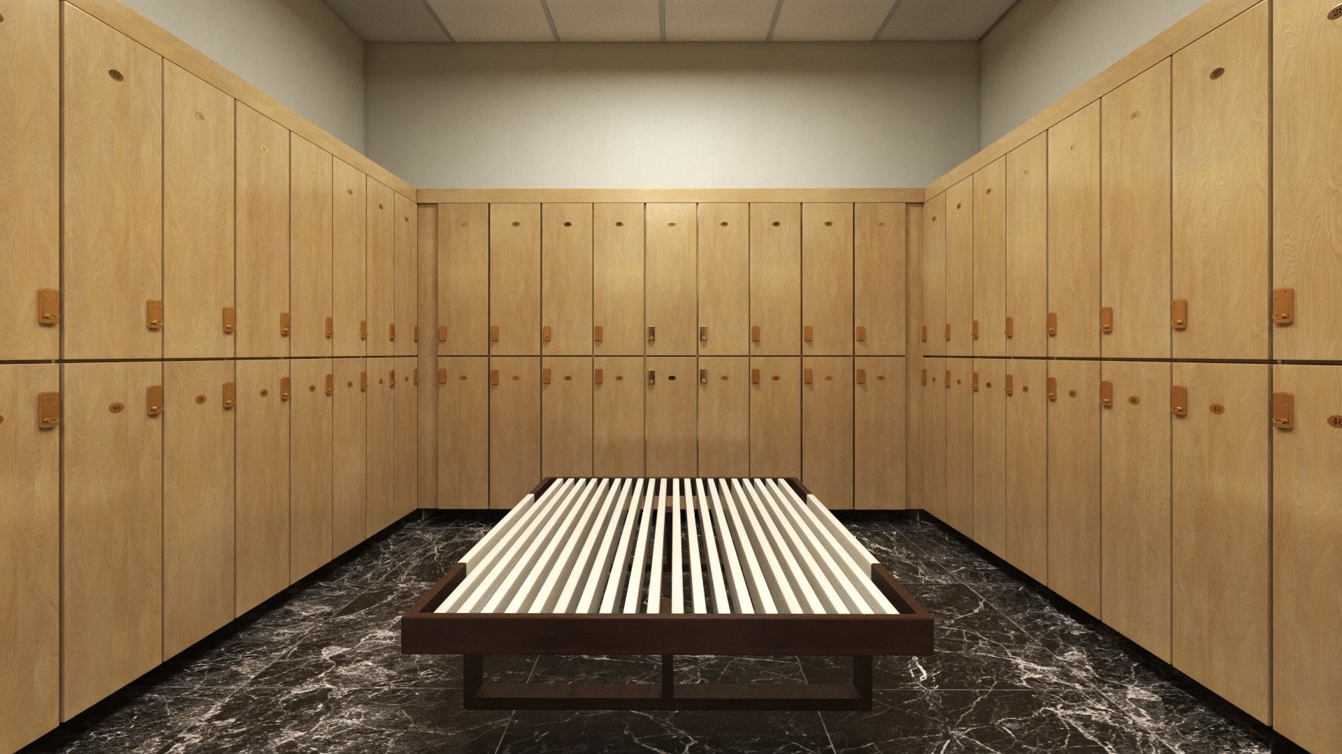Locker Room Interior 3D Model - TurboSquid 2247422