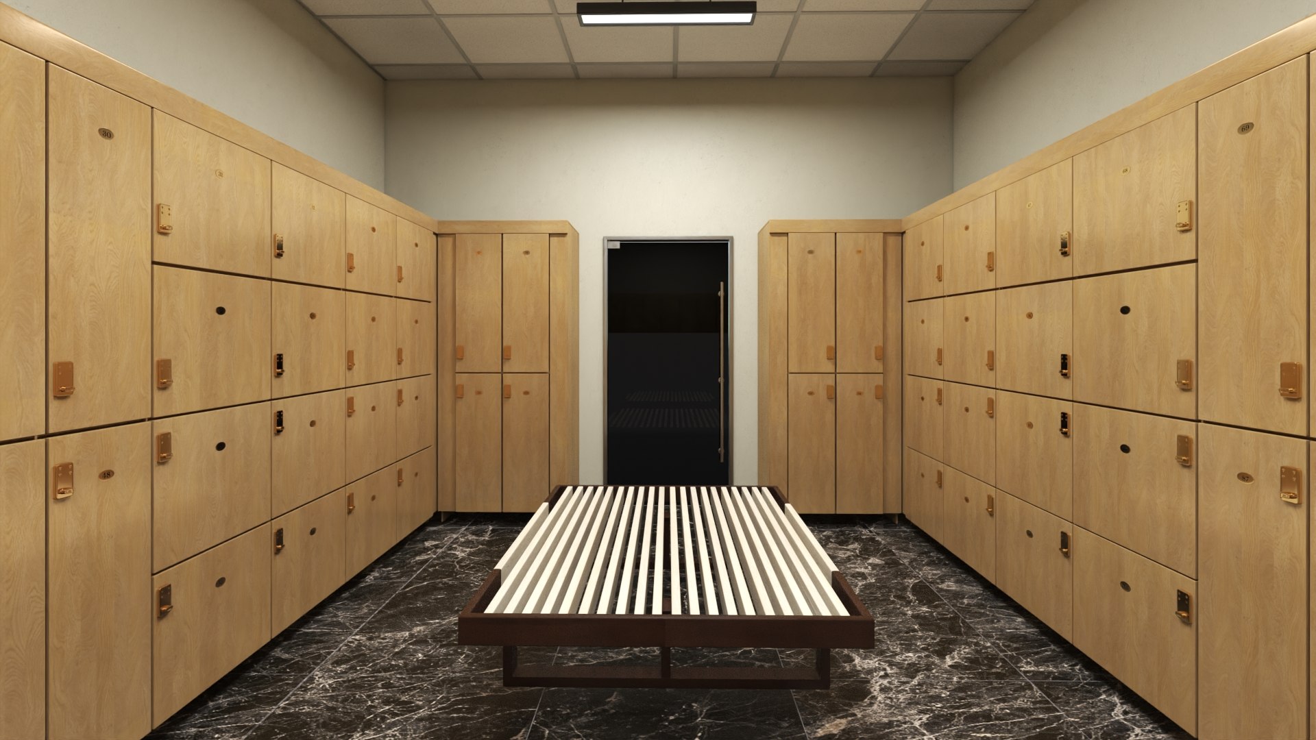 Locker Room Interior 3D Model - TurboSquid 2247422