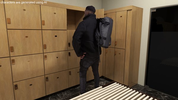 modelo 3d Interior del vestuario - TurboSquid 2247422