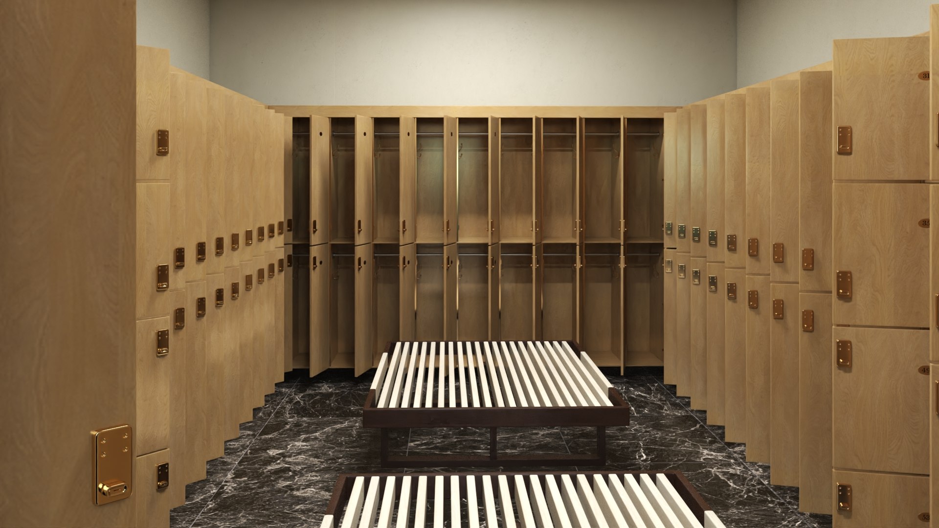 Locker Room Interior 3D Model - TurboSquid 2247422