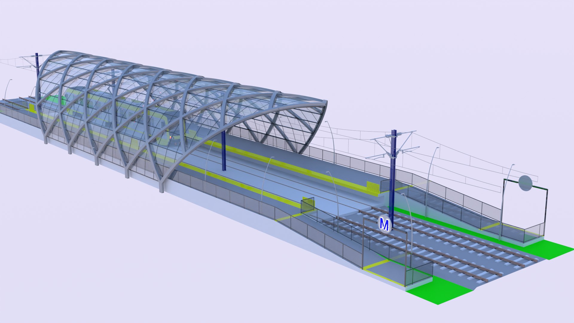 LA Light Rail Station II 3D Model - TurboSquid 2245755