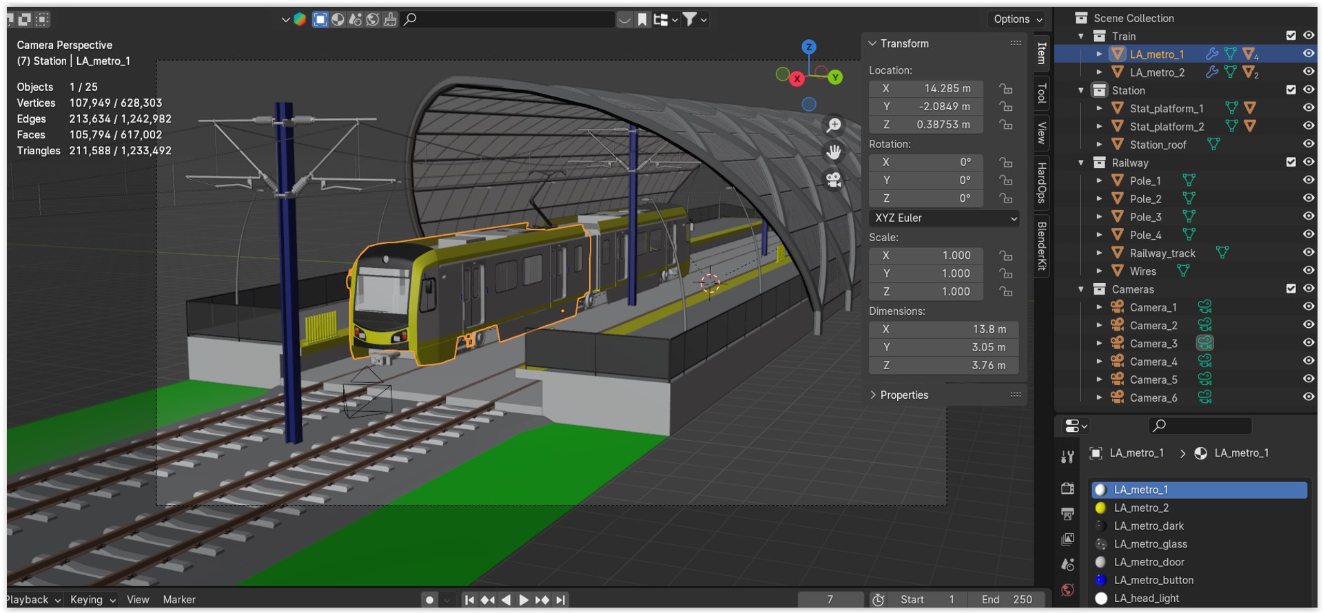 LA Light Rail Station II 3D Model - TurboSquid 2245755