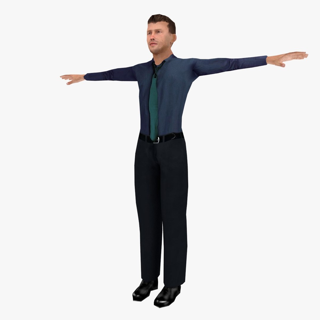 Maya Realistic Man Rigged