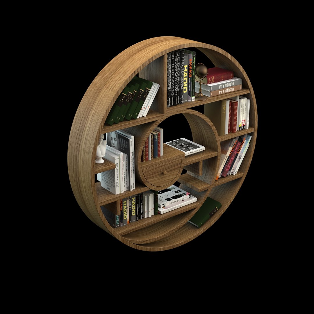 3d bookshelf model