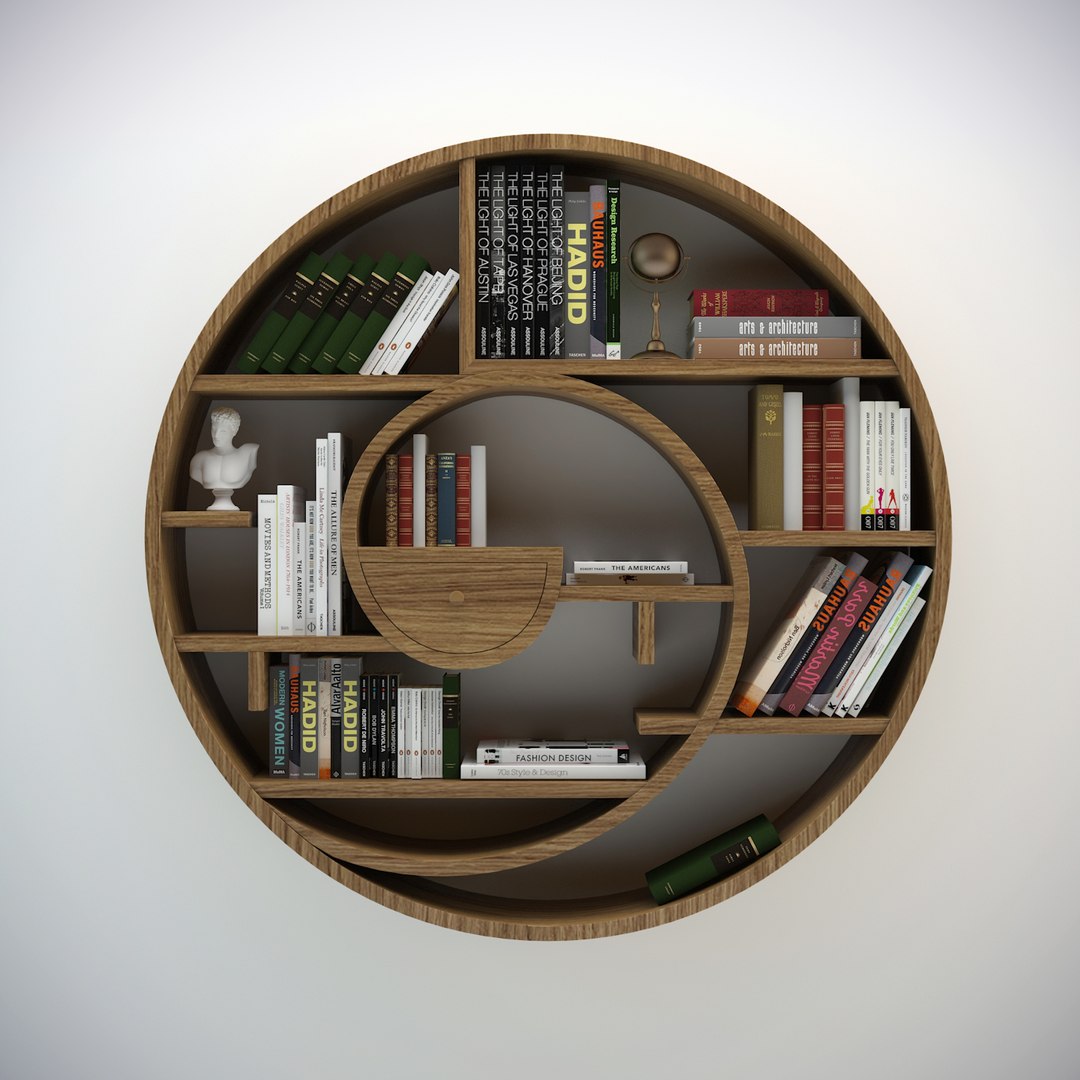 3d bookshelf model