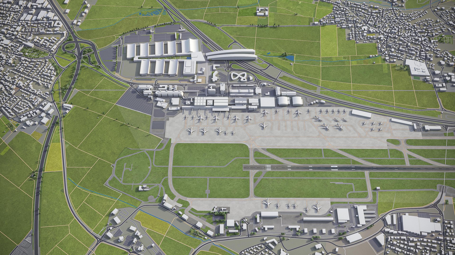 Stuttgart Airport - Str Model - TurboSquid 1577526