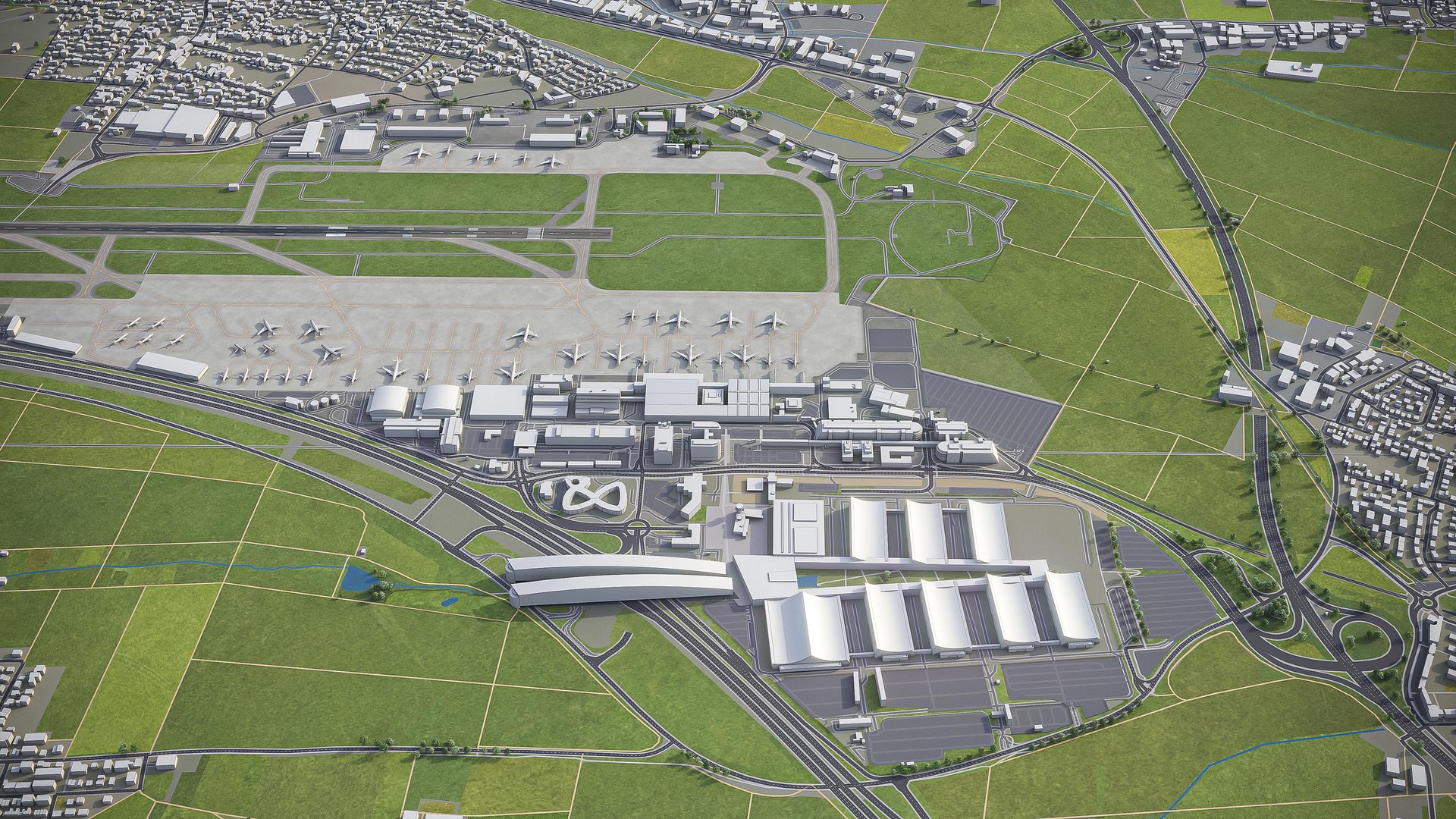 Stuttgart Airport - Str Model - TurboSquid 1577526