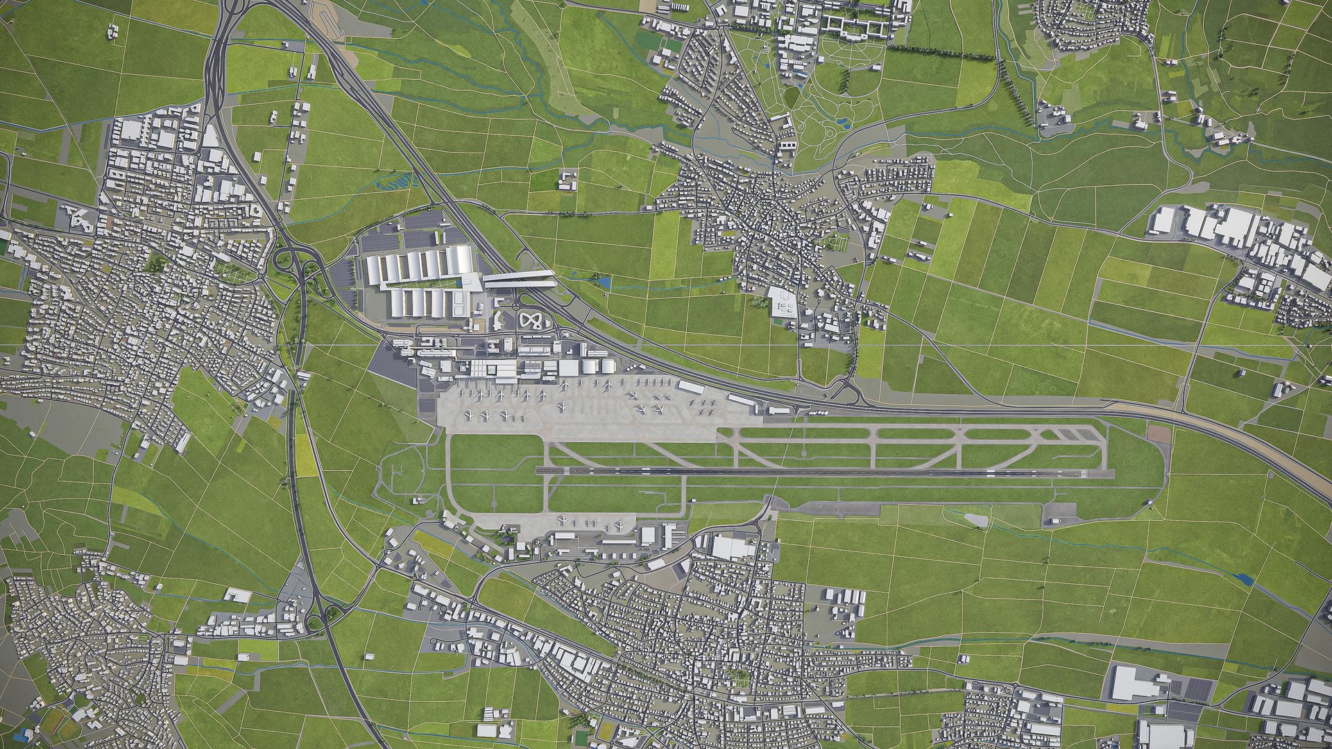 Stuttgart Airport - Str Model - TurboSquid 1577526