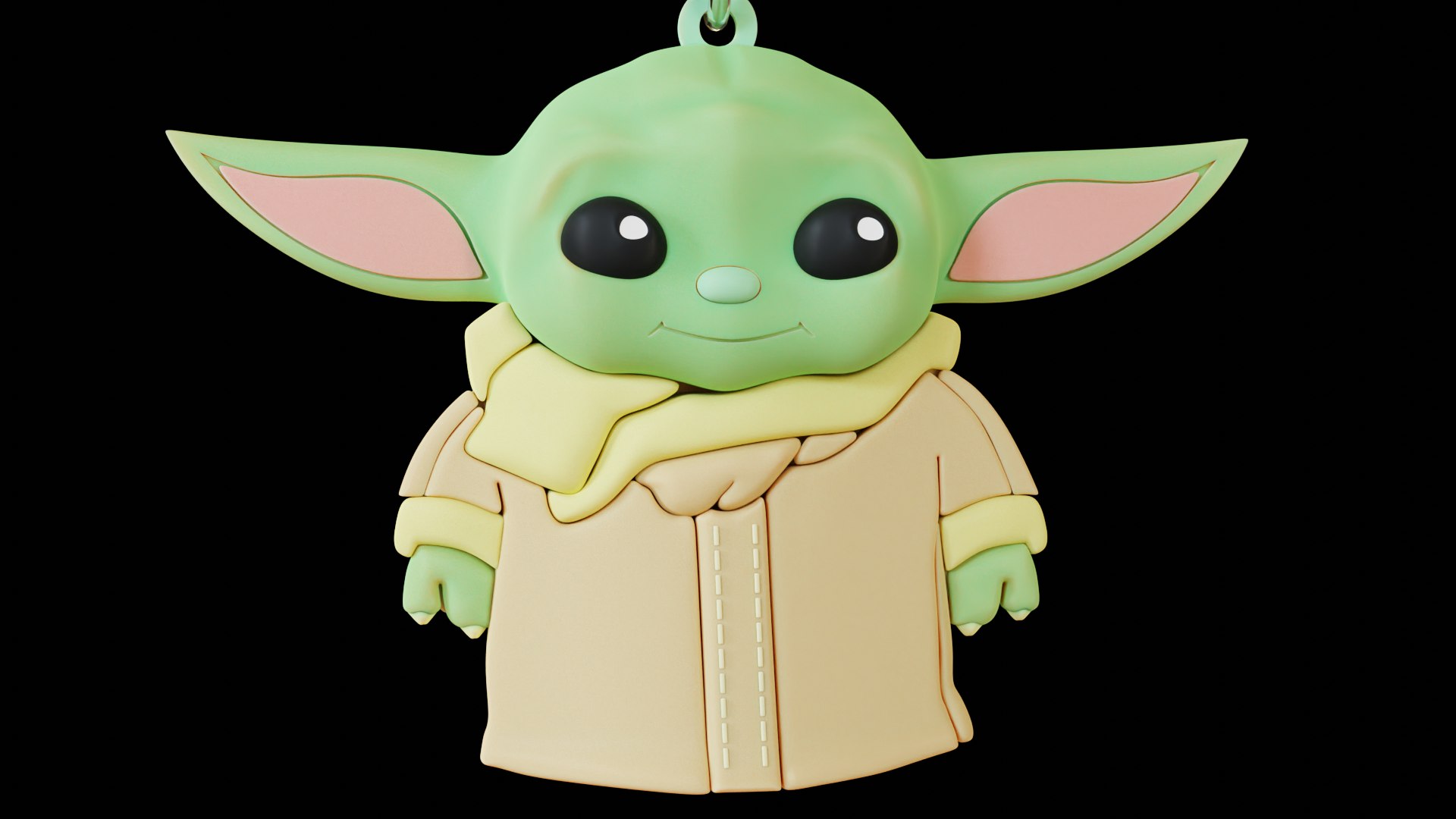 3D Baby Yoda Keychain Model - TurboSquid 1918920