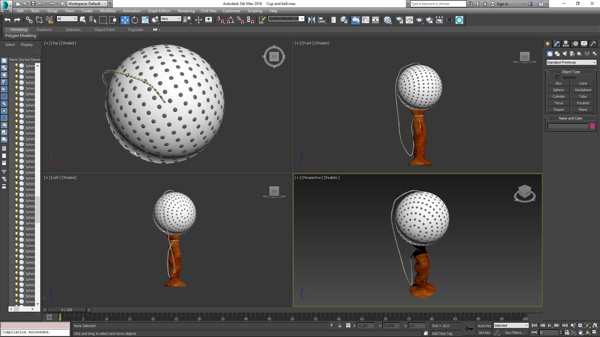 3D Cup And Ball Model - TurboSquid 2334814