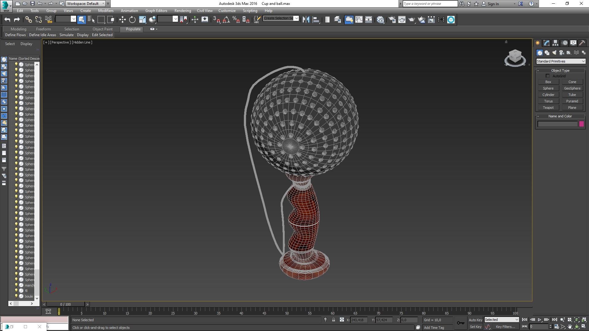 3D Cup And Ball Model - TurboSquid 2334814