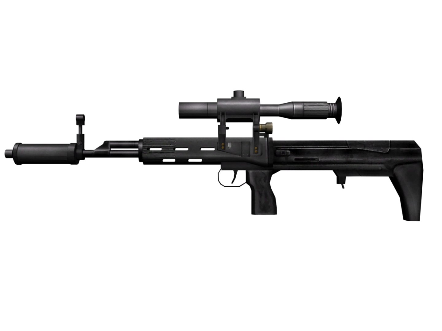 Dragunov Svu Sniper Rifle 3d Model