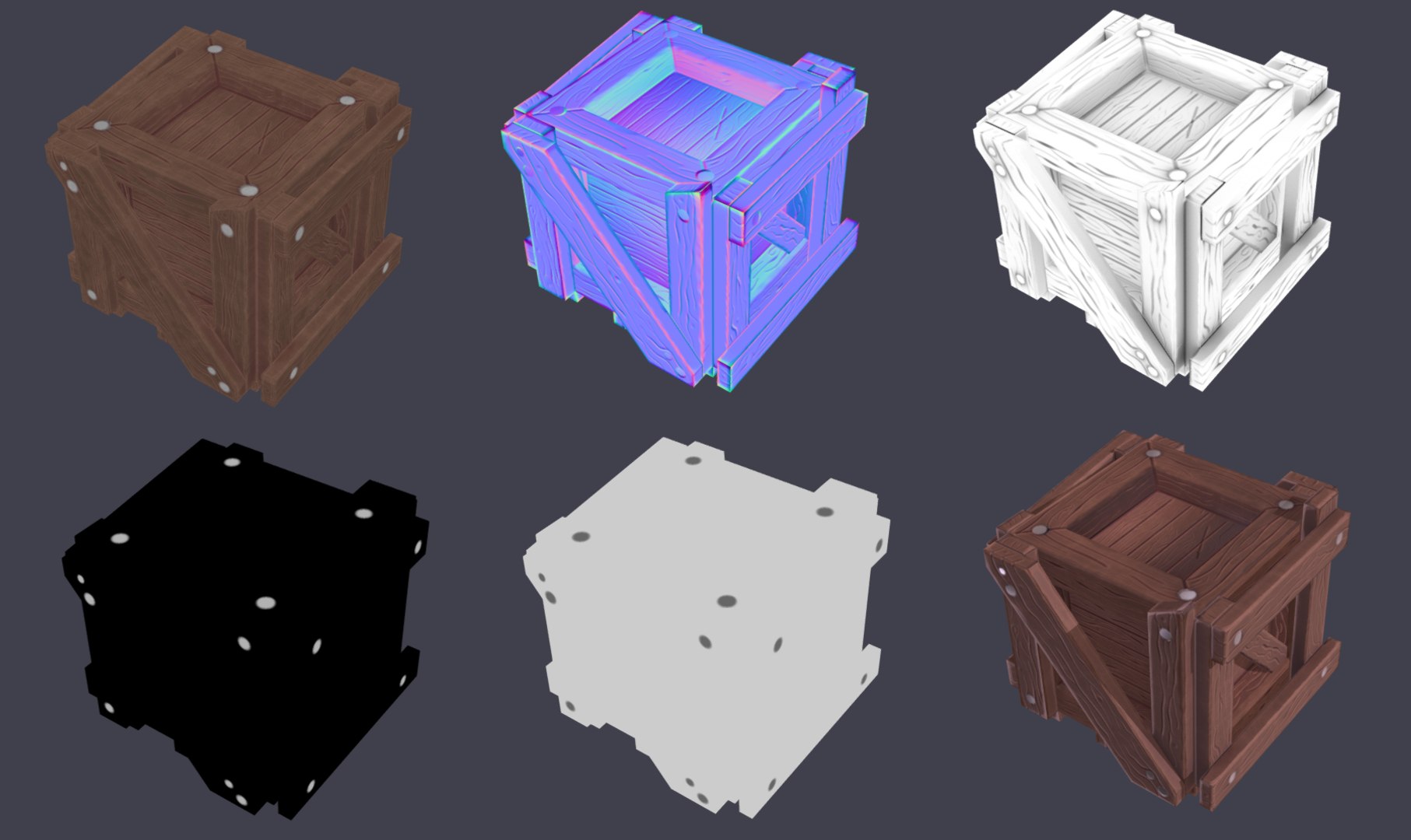 3D Model Stylized Wooden Crate - TurboSquid 1619993