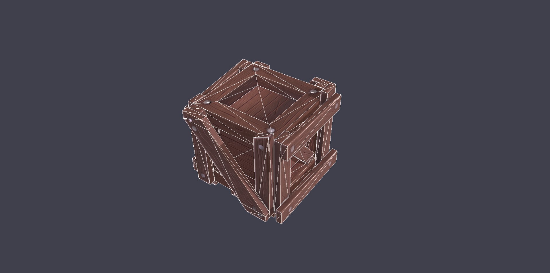 3D Model Stylized Wooden Crate - TurboSquid 1619993