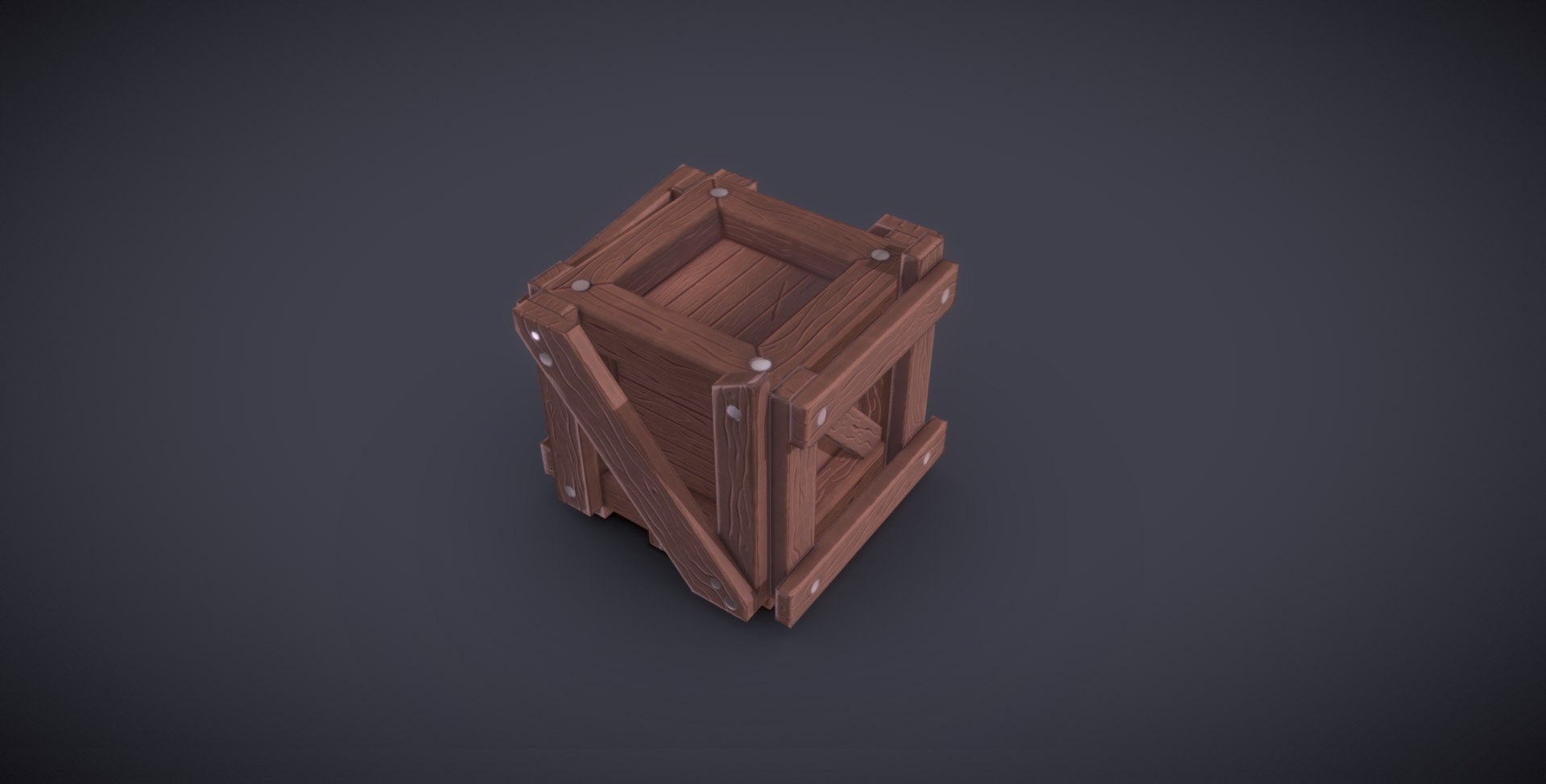 3D Model Stylized Wooden Crate - TurboSquid 1619993