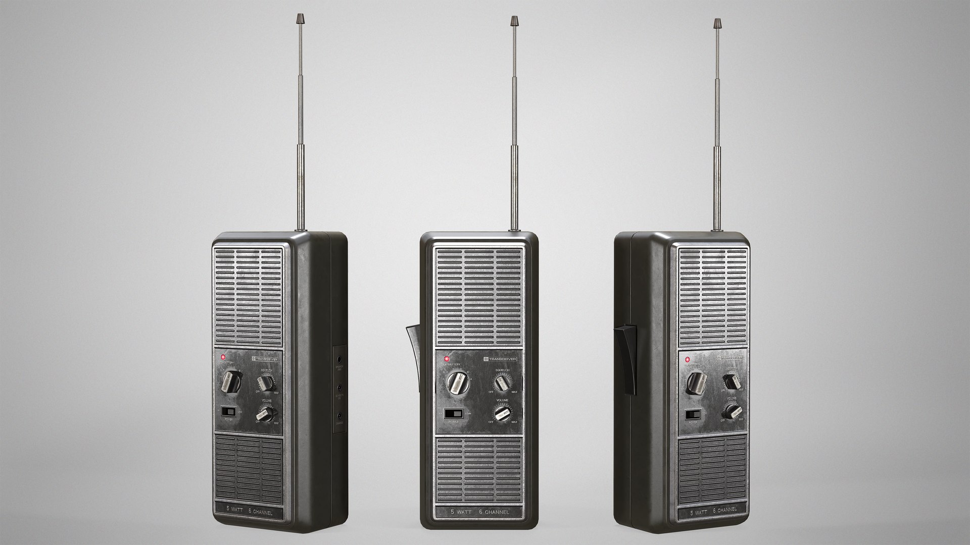 3D Retro Walkie Talkie - Vintage Radio Transceiver AAA Game Ready ...