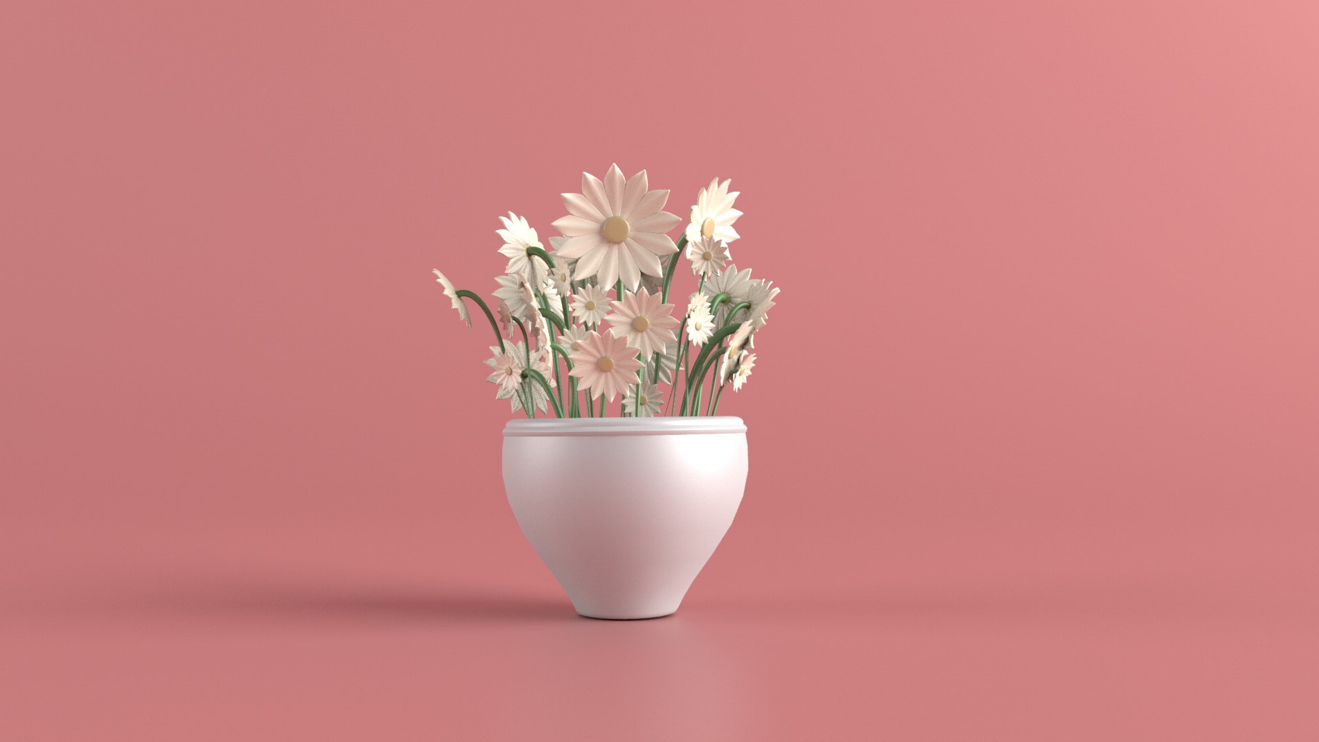 3D Cartoon Daisy - TurboSquid 1948337