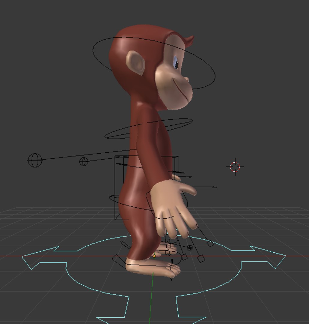3d Model Monkey Curious George