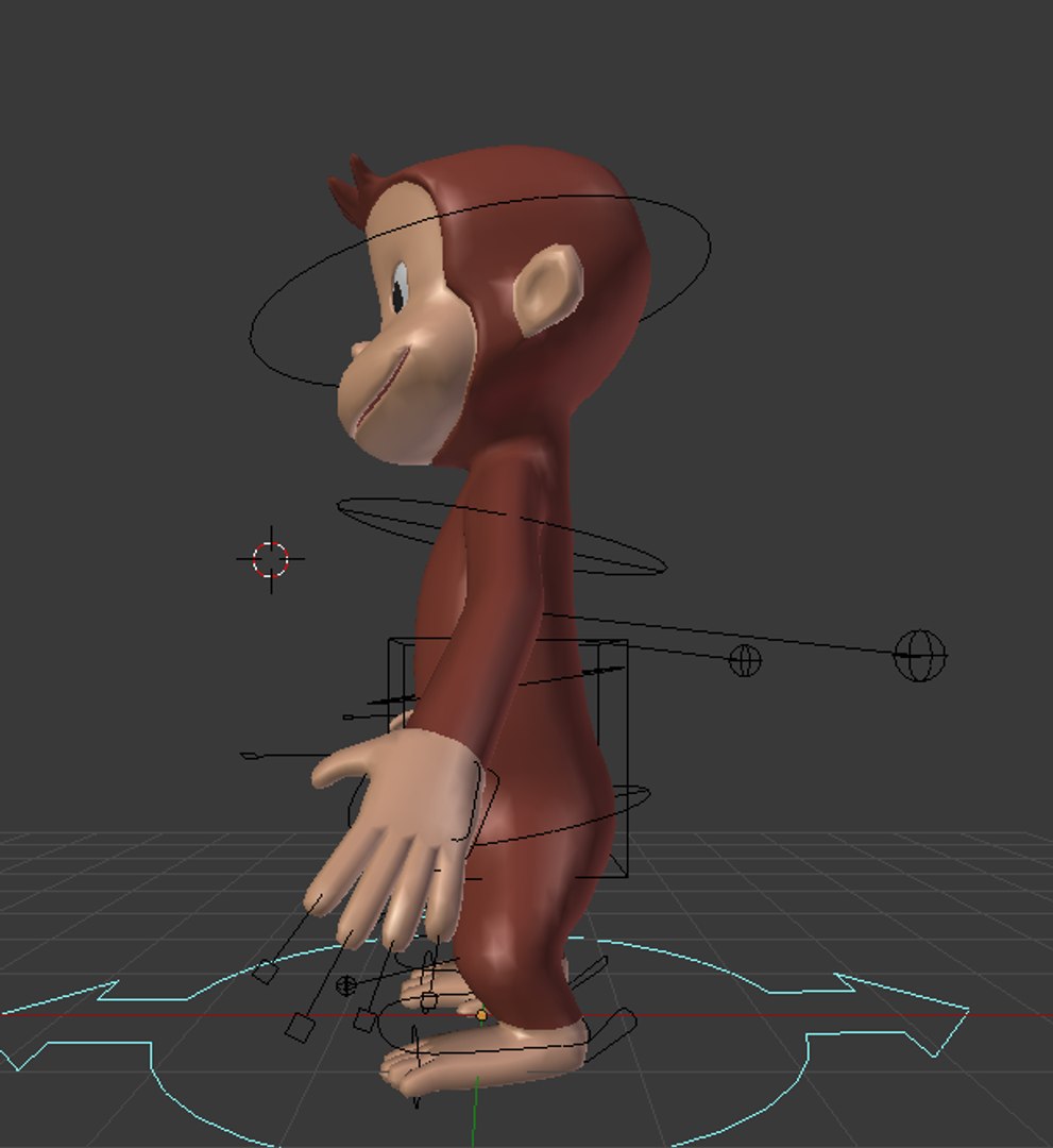 3d Model Monkey Curious George