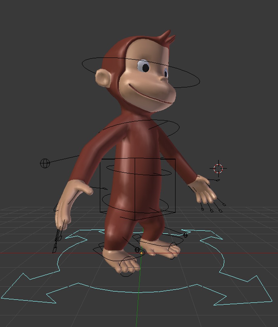3d Model Monkey Curious George