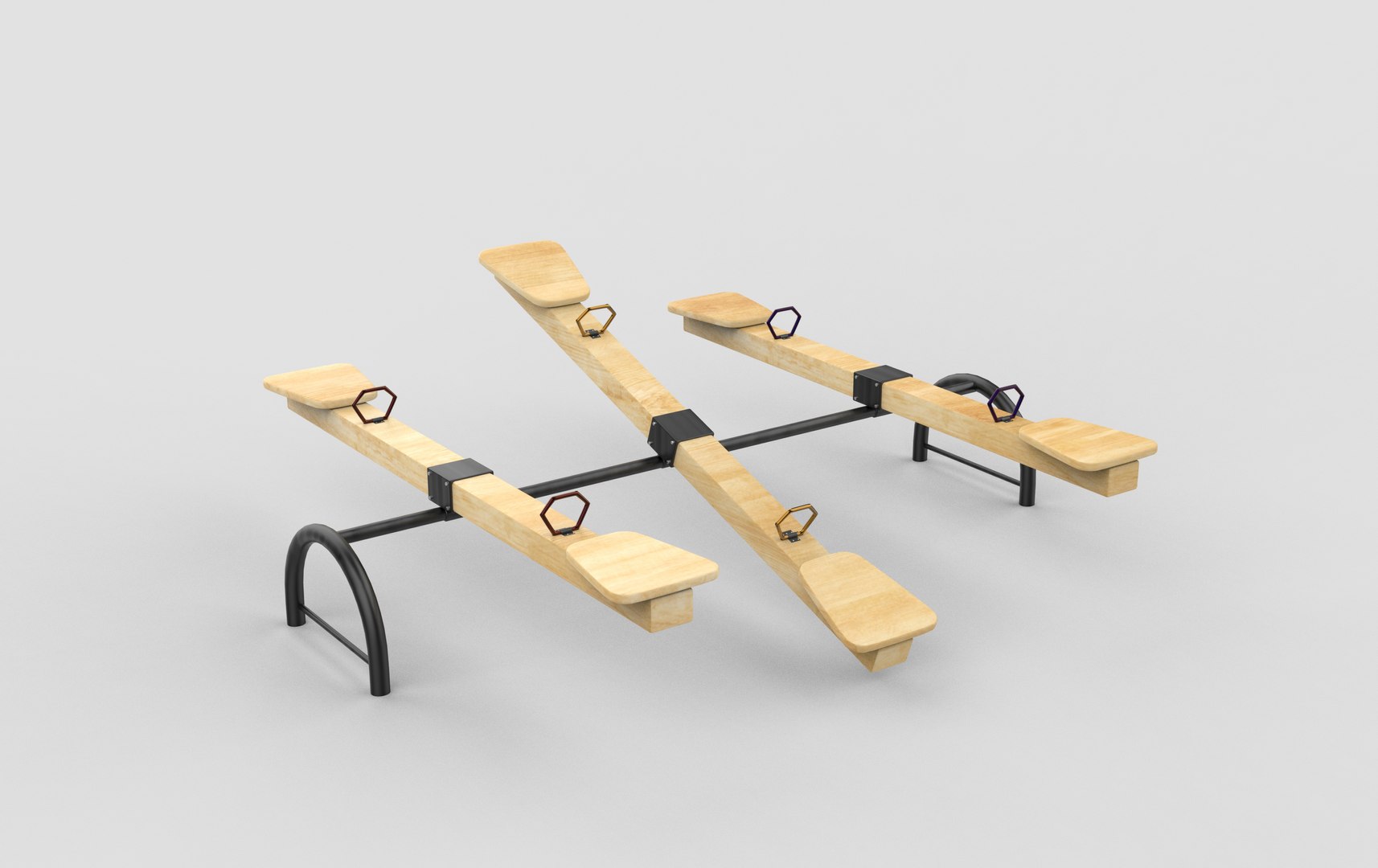 3D Wooden See-Saw 3D Model - TurboSquid 2363271
