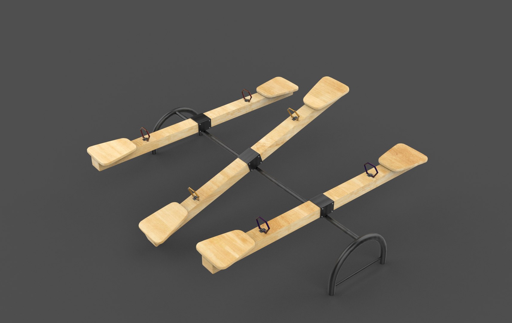 3D Wooden See-Saw 3D Model - TurboSquid 2363271