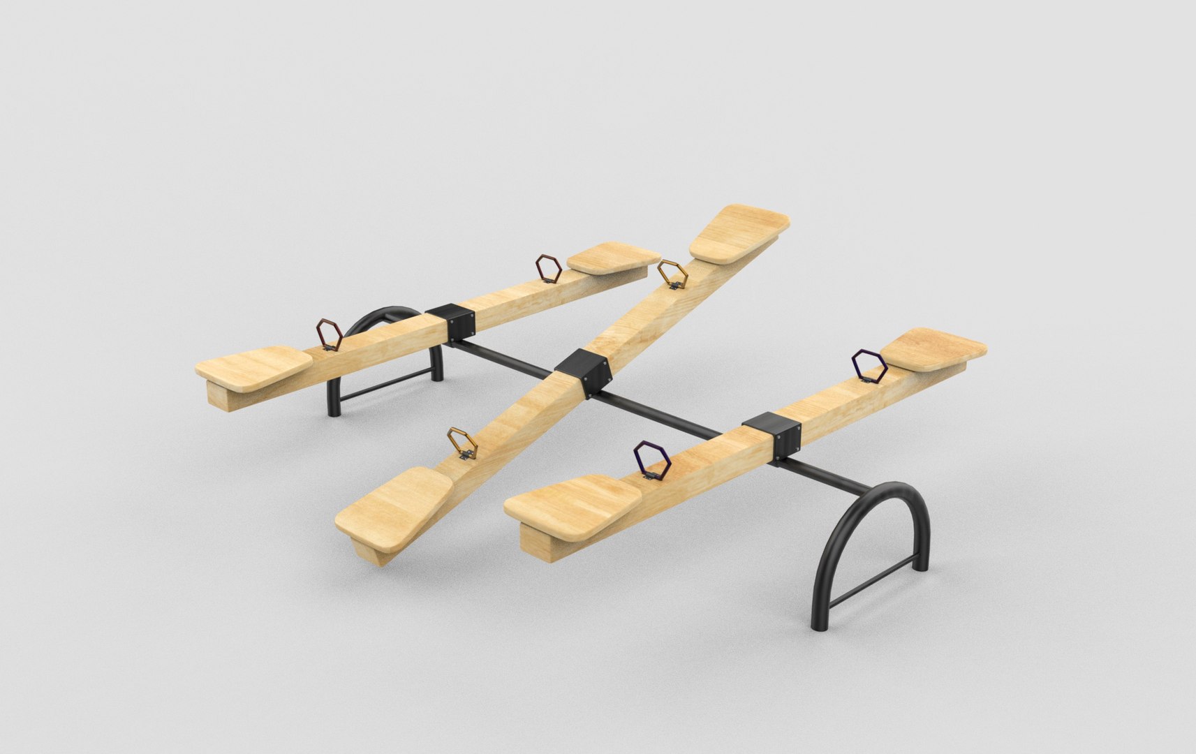 3D Wooden See-Saw 3D Model - TurboSquid 2363271