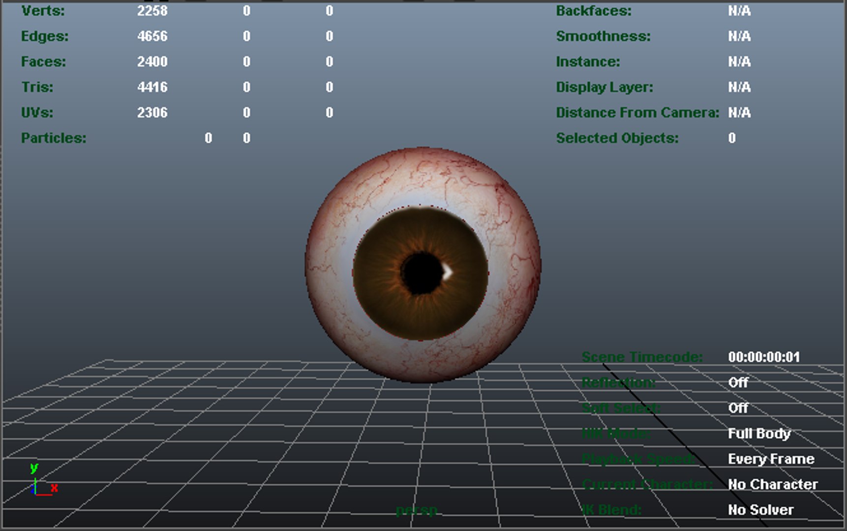Brown Eye 3d Model