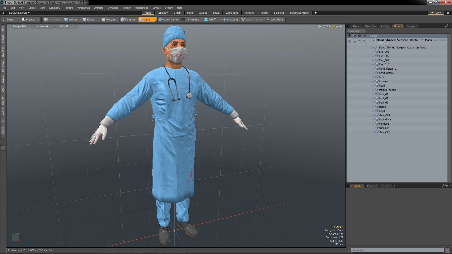 Blood Stained Surgeon Doctor In Mask 3D - TurboSquid 2146589