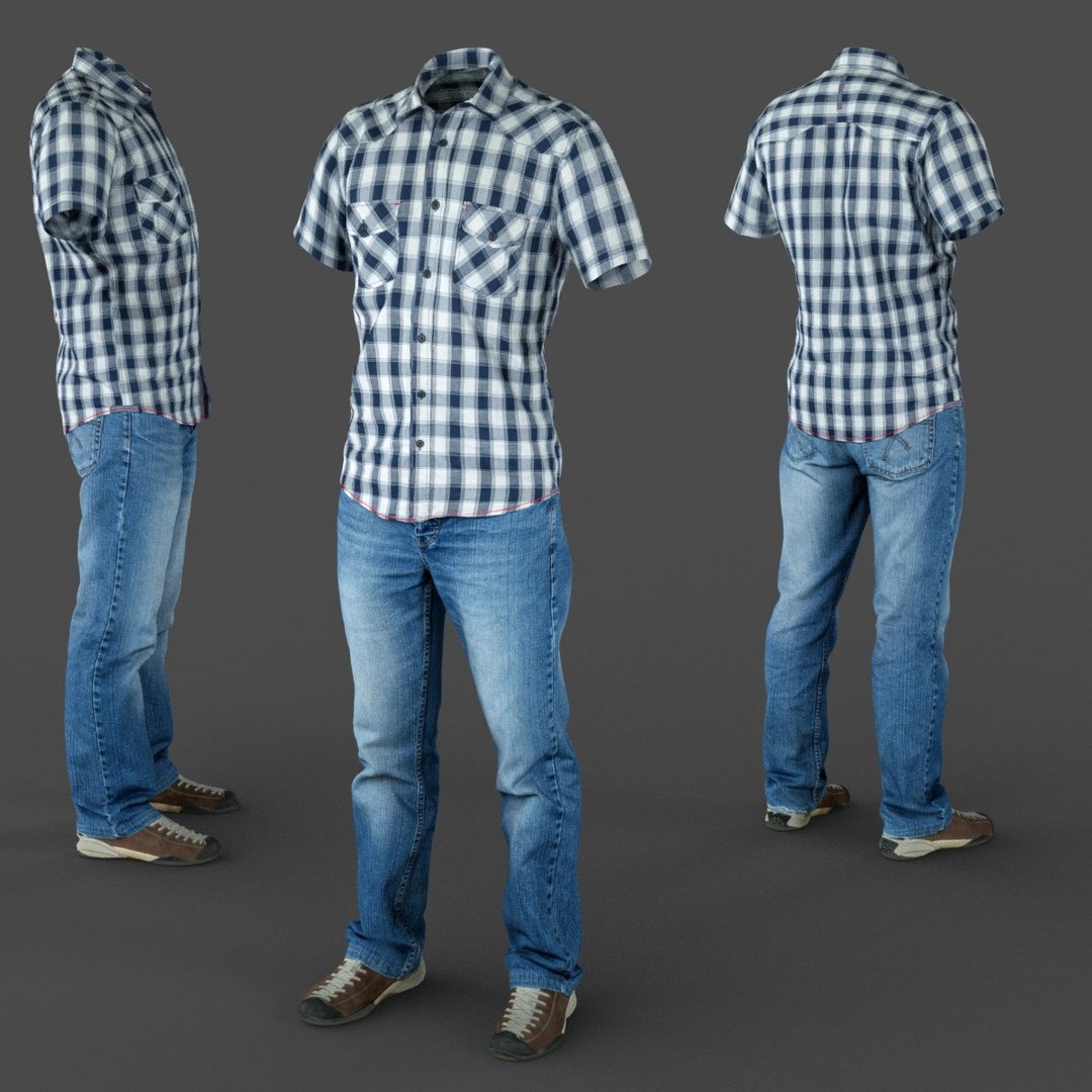 Male Clothing Outfit Model - TurboSquid 1329859