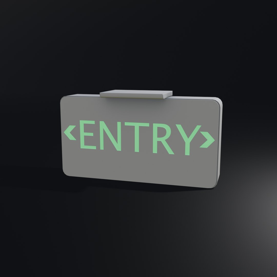Entry Sign Board 3D Model - TurboSquid 2222464