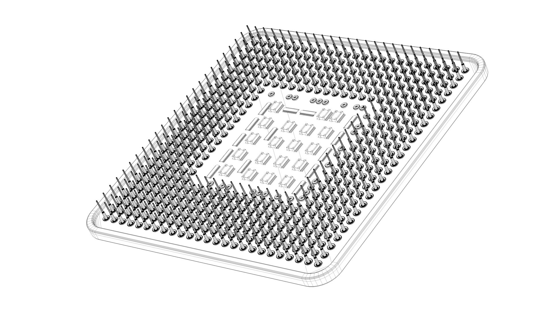 Cpu Model Of Computer Internal Chip 3d Model Turbosquid 2176457