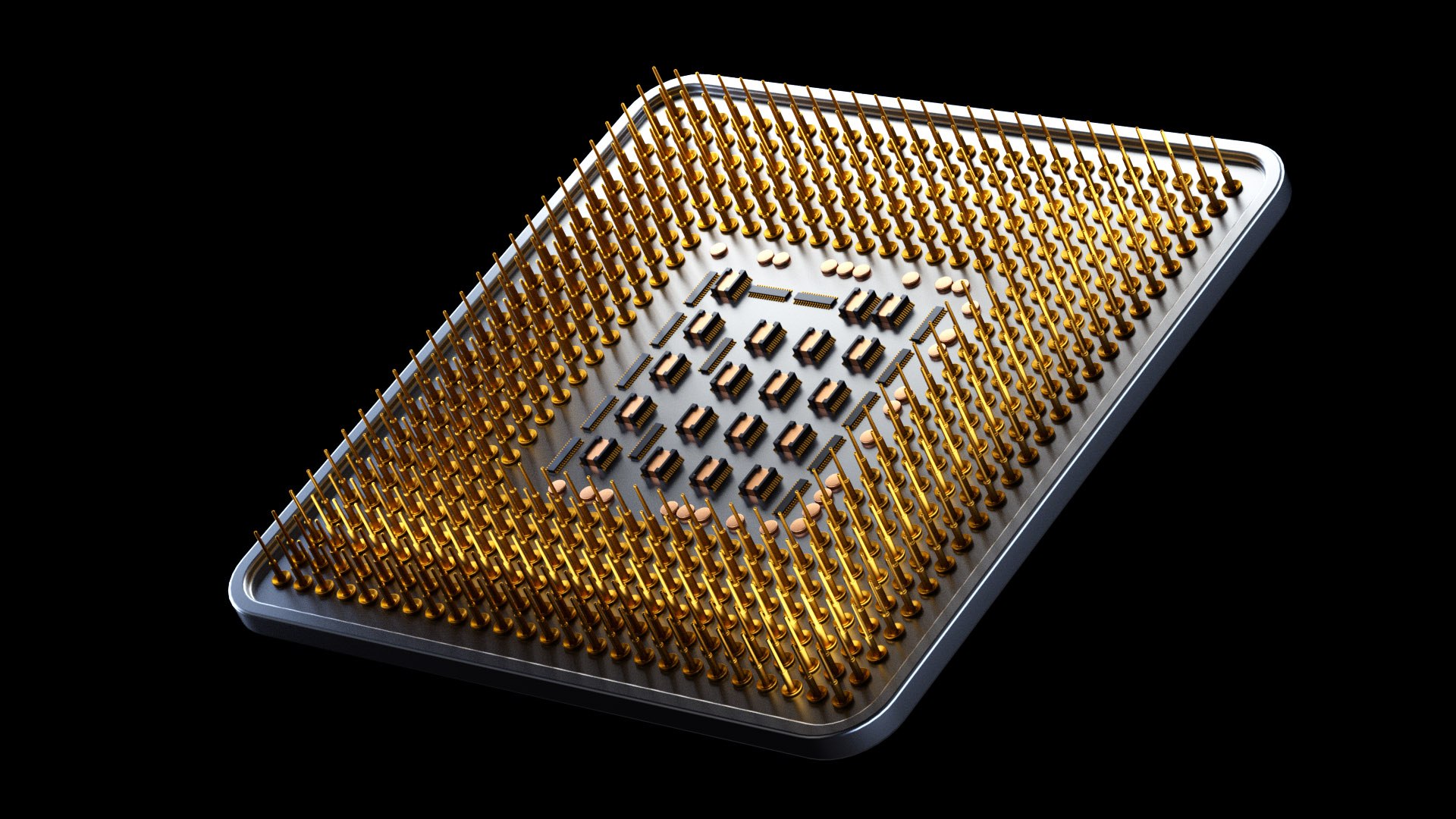 Cpu Model Of Computer Internal Chip 3d Model Turbosquid 2176457
