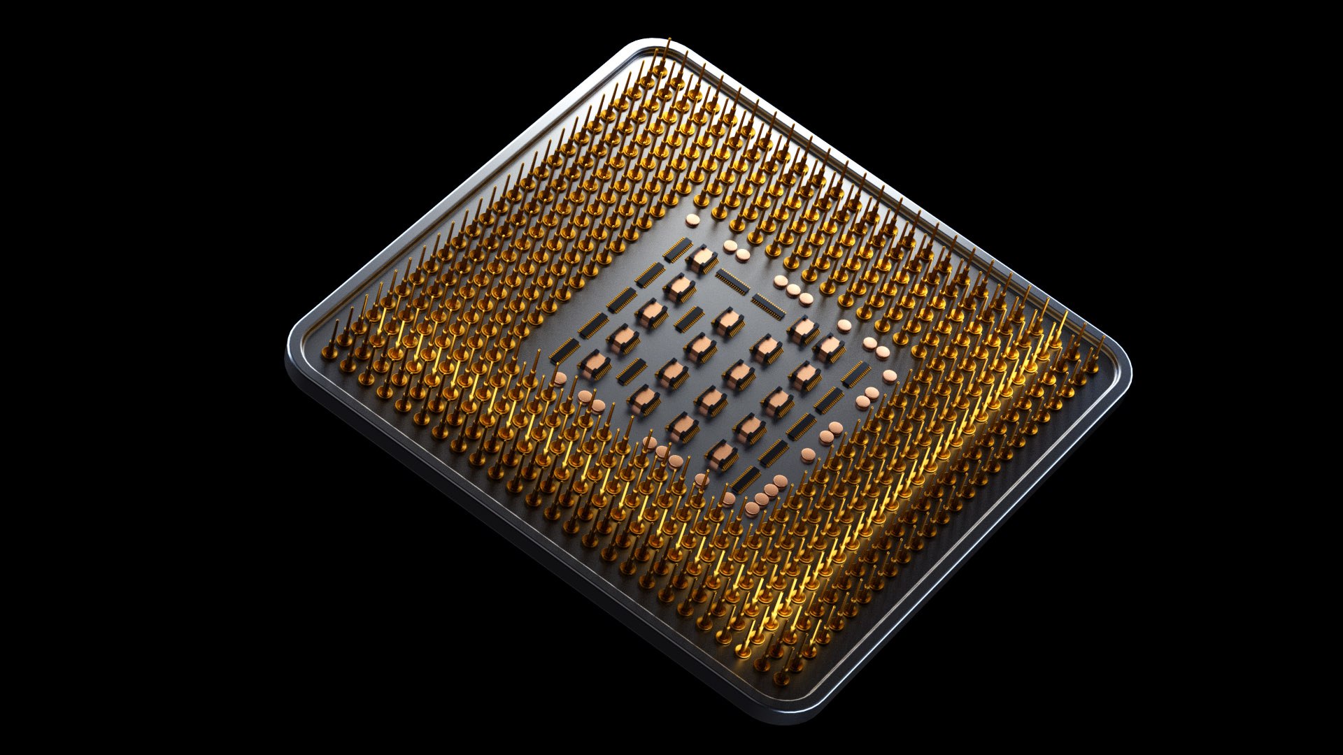 CPU model of computer internal chip 3D model - TurboSquid 2176457