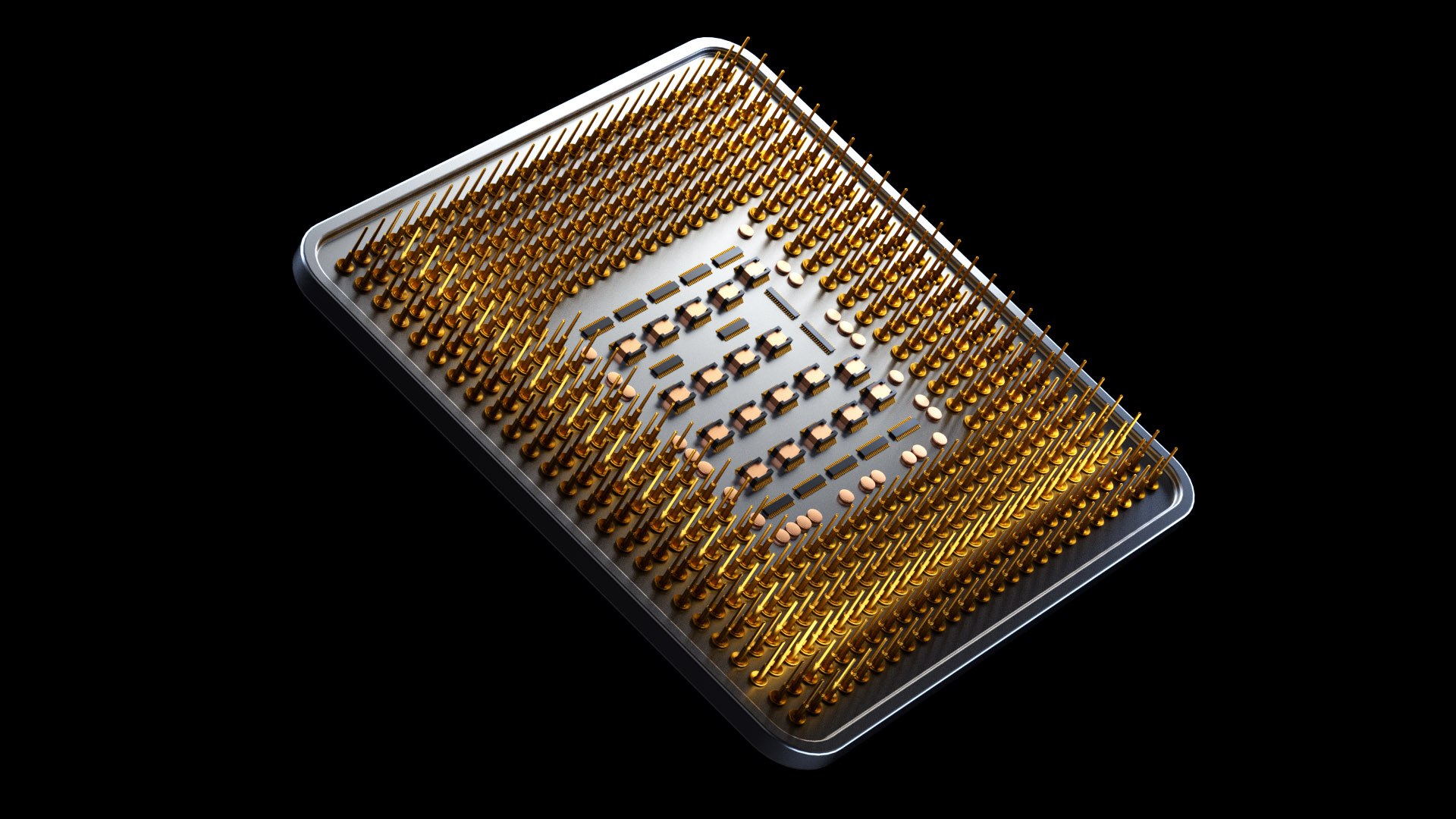 CPU model of computer internal chip 3D model - TurboSquid 2176457