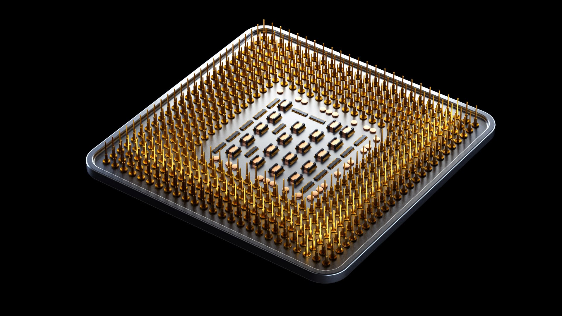 CPU model of computer internal chip 3D model - TurboSquid 2176457
