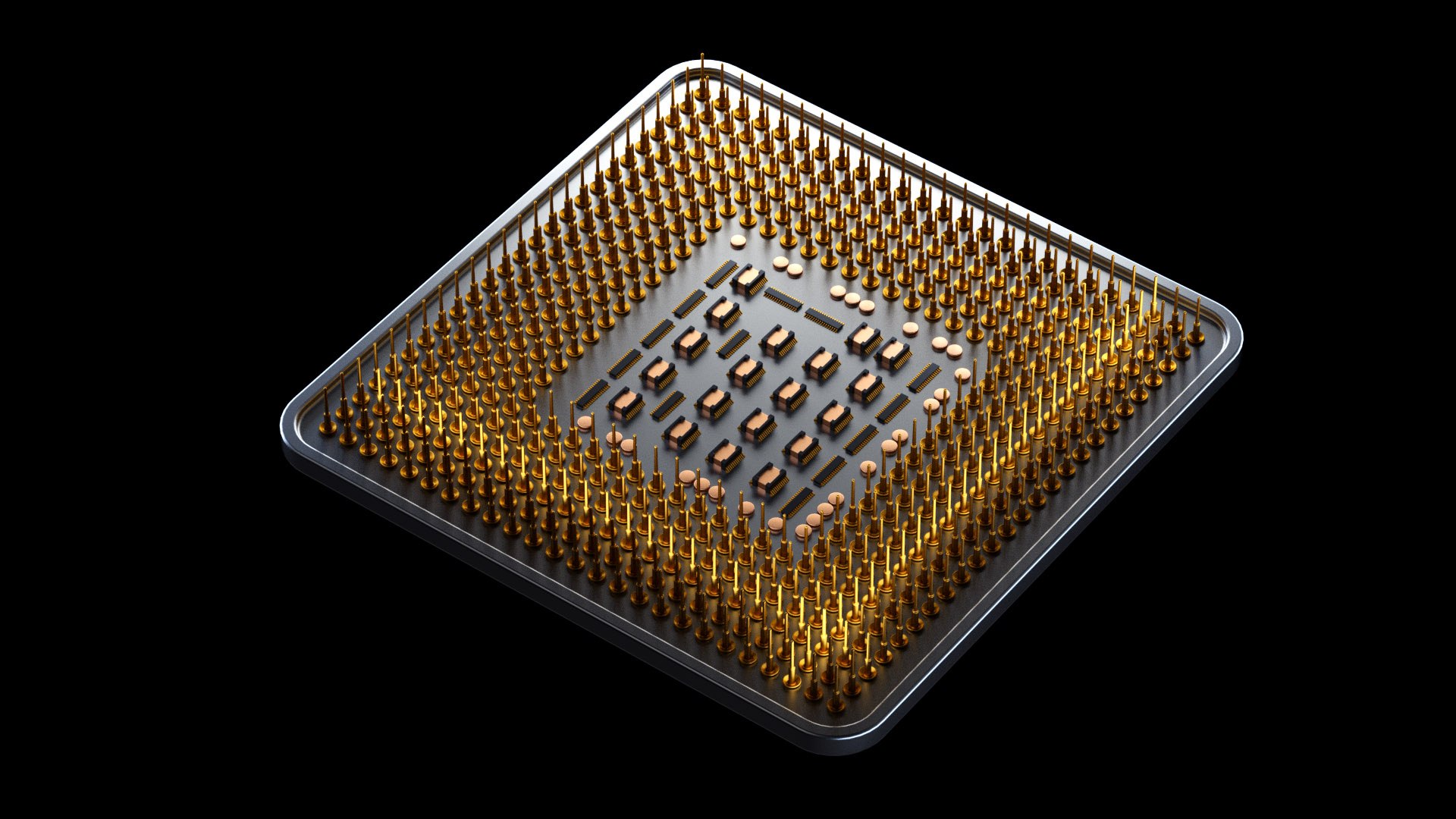 CPU model of computer internal chip 3D model - TurboSquid 2176457