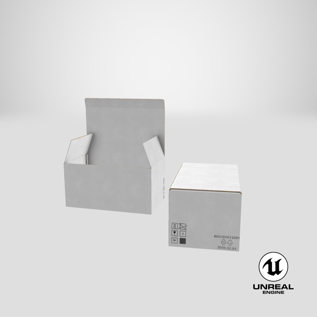 3D cardboard boxes white 02 - TurboSquid 1420222