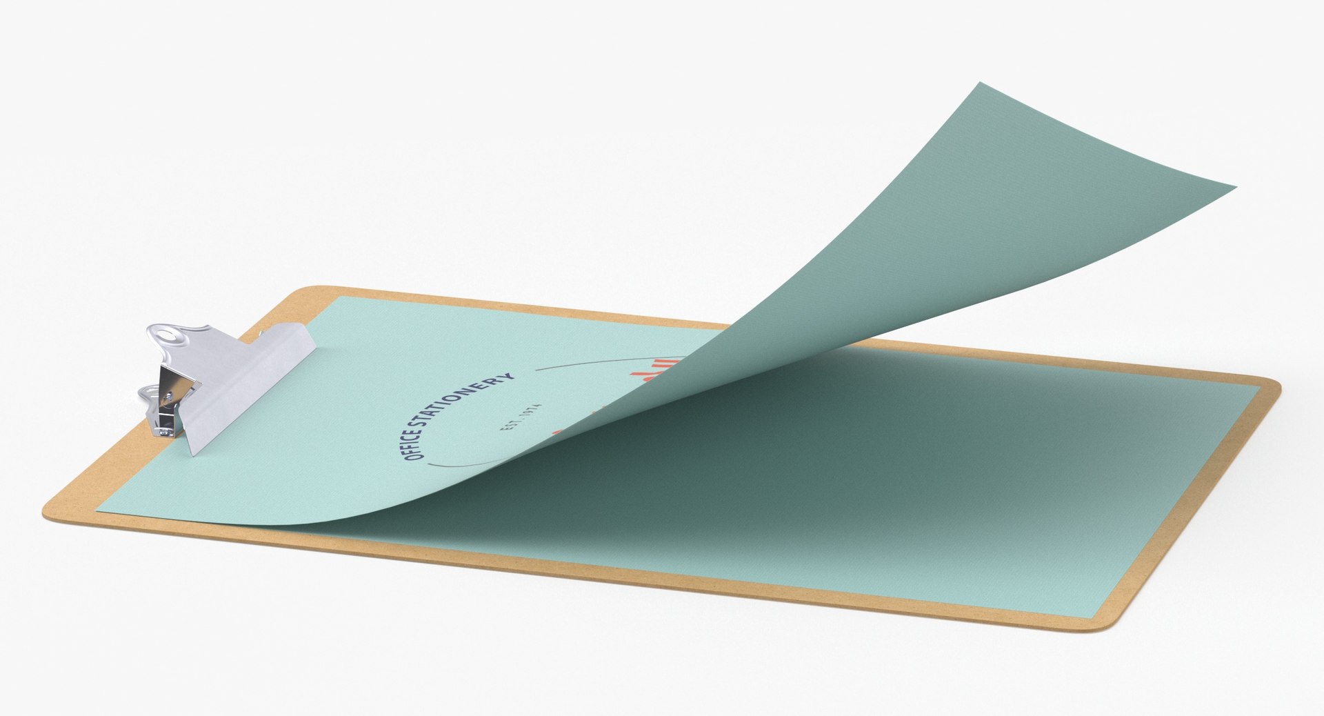 Office Stationary Clipboard Type 02 Different Poses Blank And Generic ...