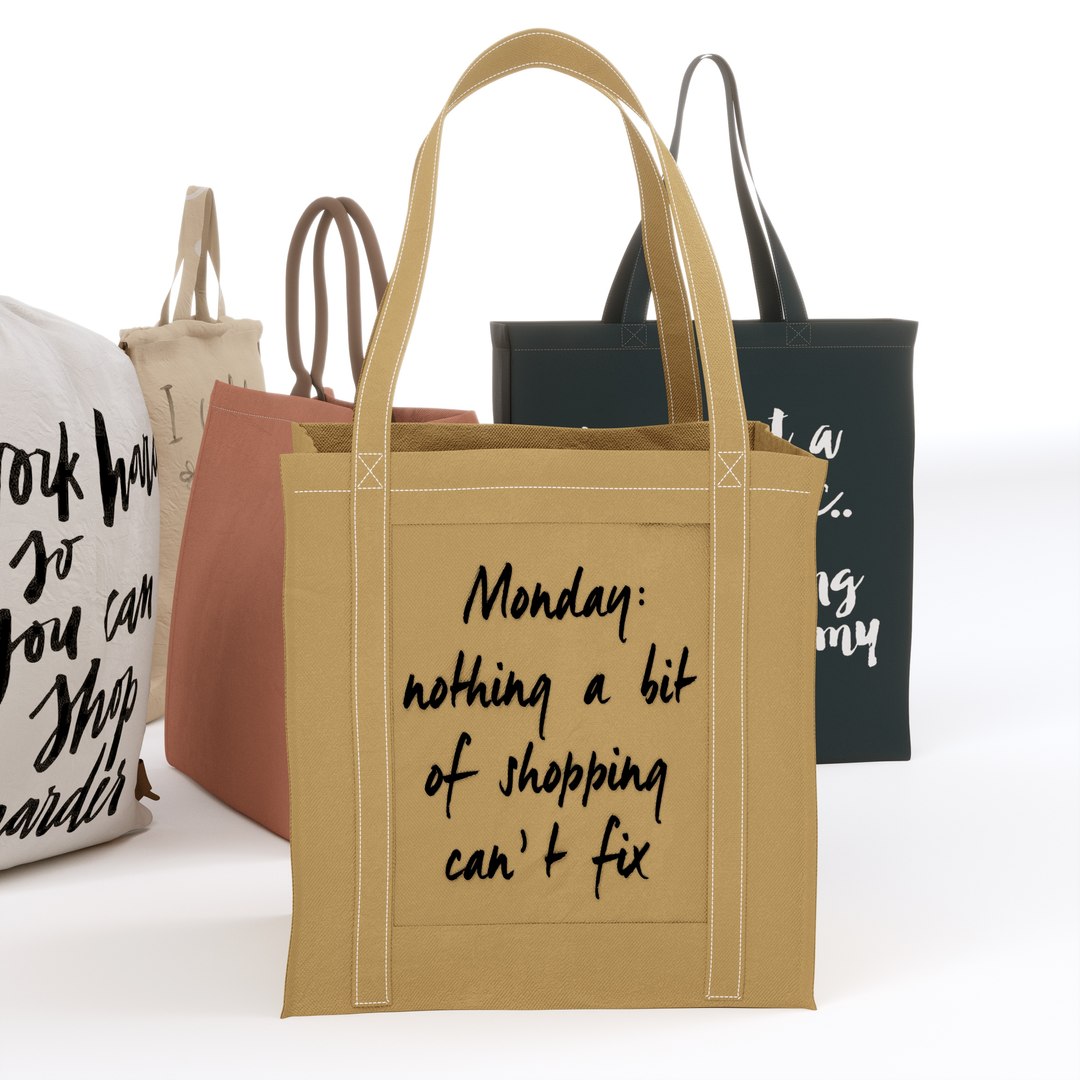 3D Model Collection Of Shopping Bags And Carriers - TurboSquid 1925340