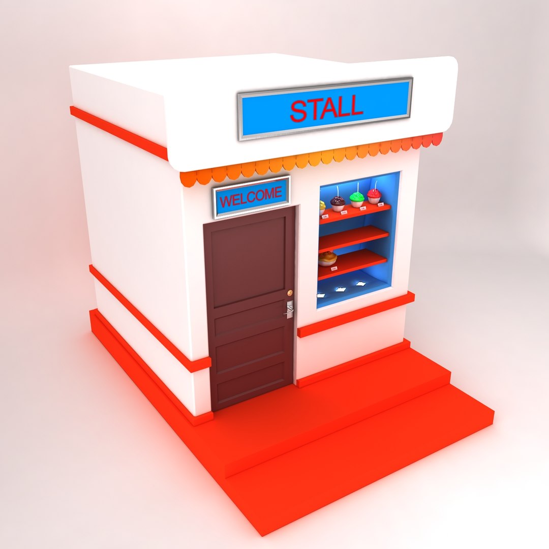 3d Stall Shop Model