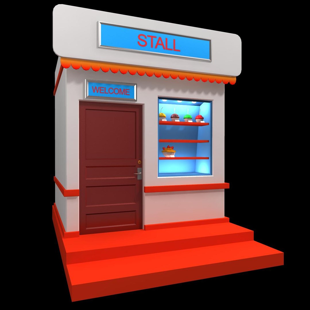 3d Stall Shop Model