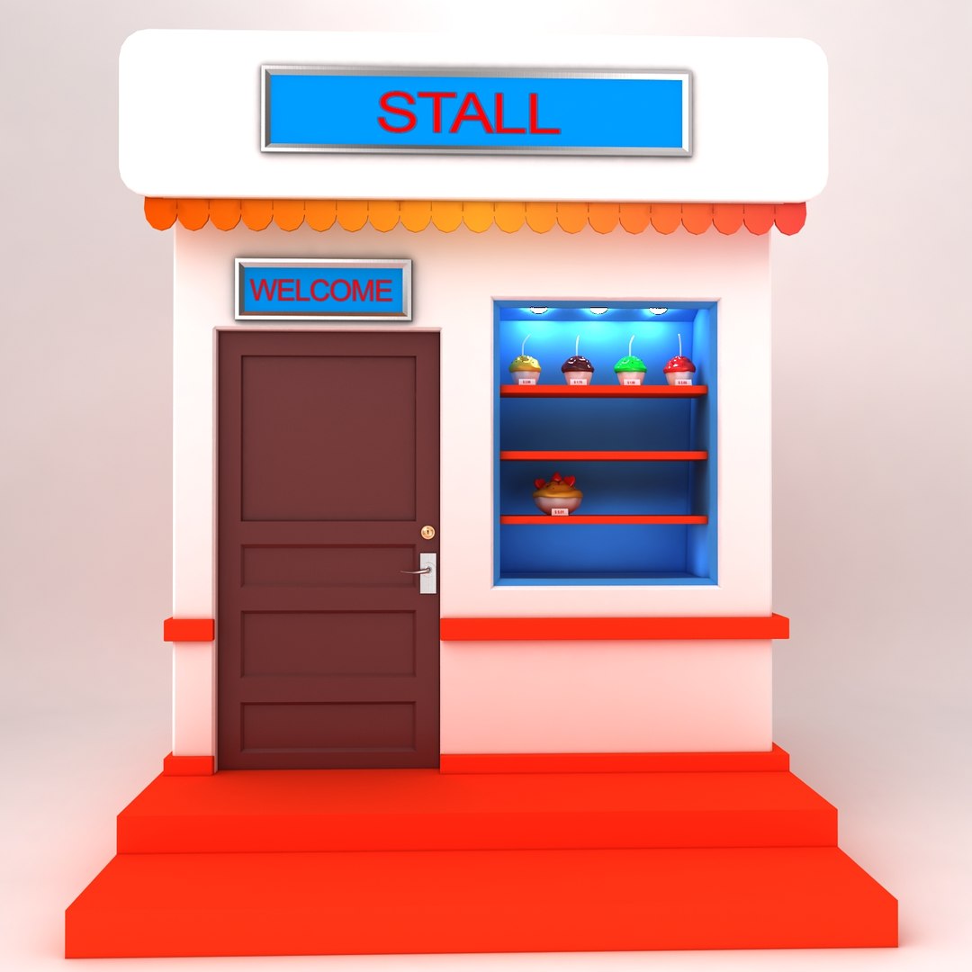 3d Stall Shop Model