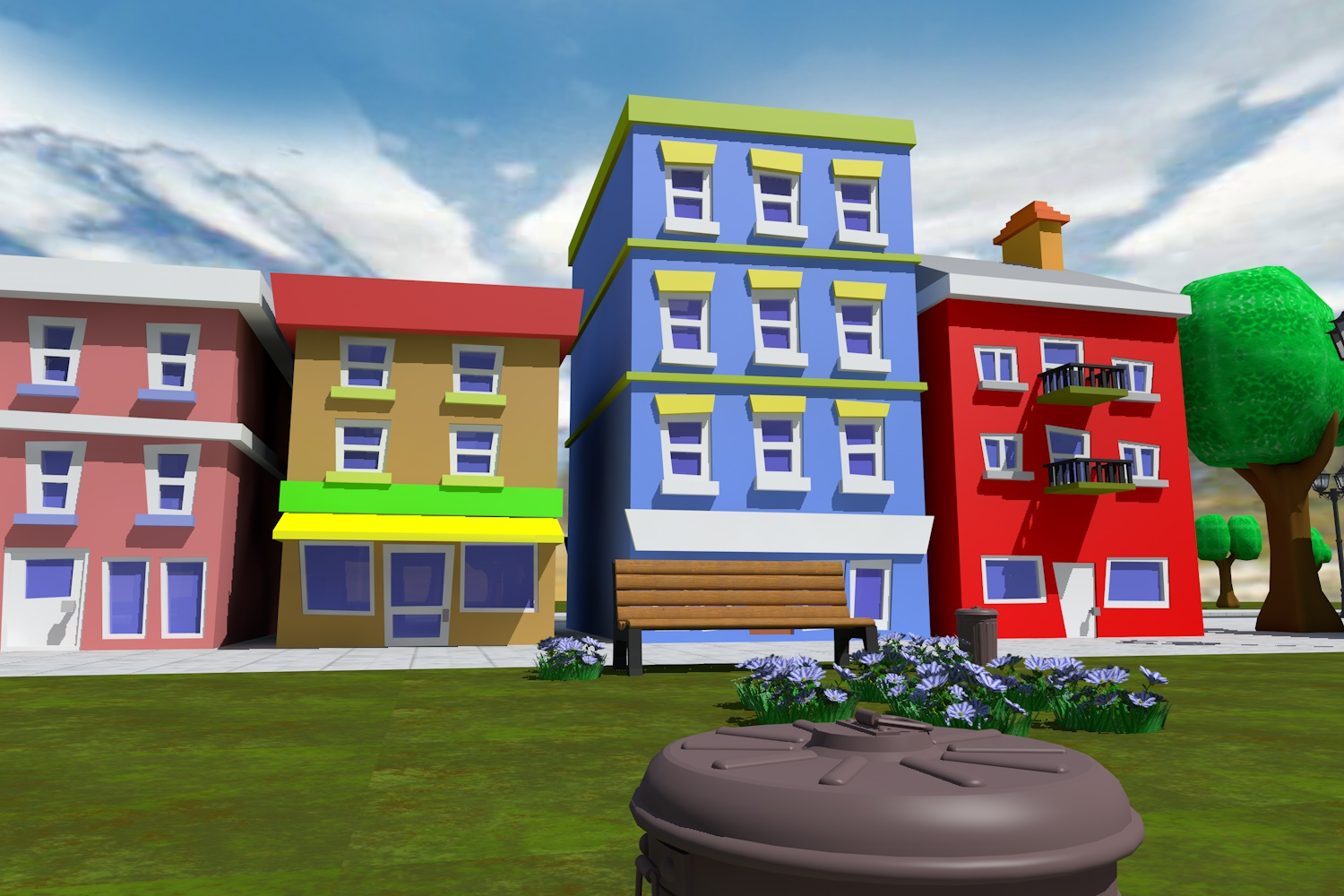 Cartoon garden square 3D - TurboSquid 1258729