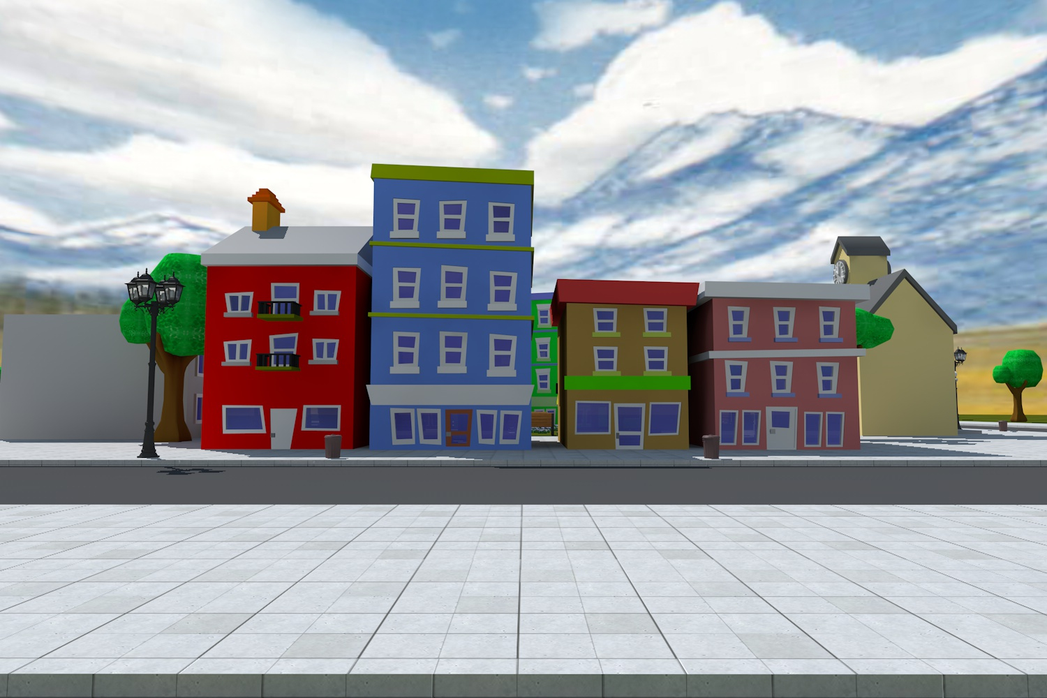 Cartoon garden square 3D - TurboSquid 1258729